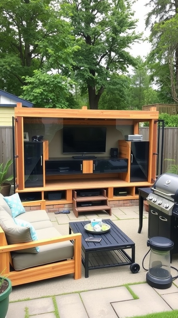 30 Backyard TV Ideas to Turn Your Patio into an Outdoor Entertainment ...