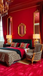 42 Gorgeous Red and Cheetah Bedroom Styles to Steal - MaterialSix