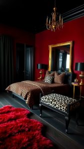 42 Gorgeous Red and Cheetah Bedroom Styles to Steal - MaterialSix