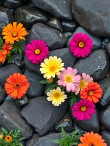 40 Creative Flower Bed Ideas with Rocks for a Stunning Garden - MaterialSix
