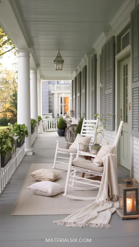 20 Long Front Porch Decorating Ideas for Better Curb Appeal - MaterialSix