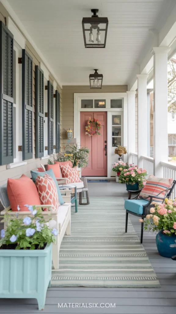 20 Long Front Porch Decorating Ideas for Better Curb Appeal - MaterialSix