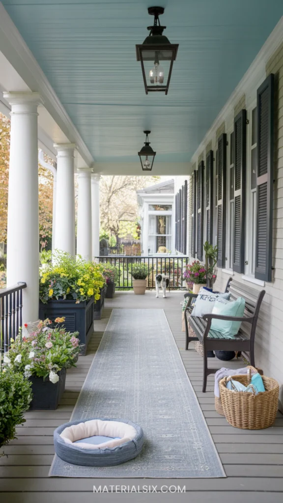 20 Long Front Porch Decorating Ideas for Better Curb Appeal - MaterialSix