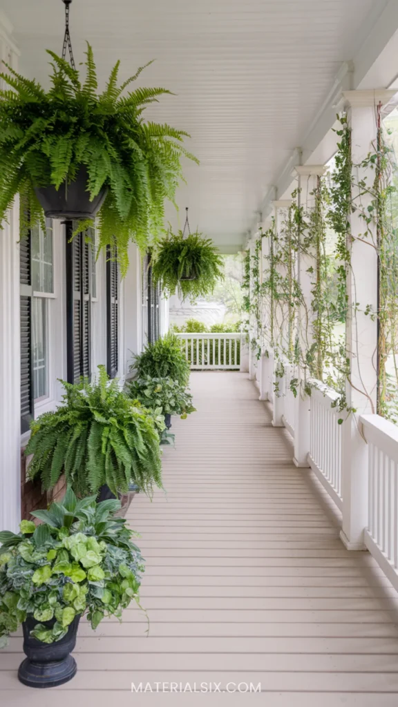 20 Long Front Porch Decorating Ideas for Better Curb Appeal - MaterialSix