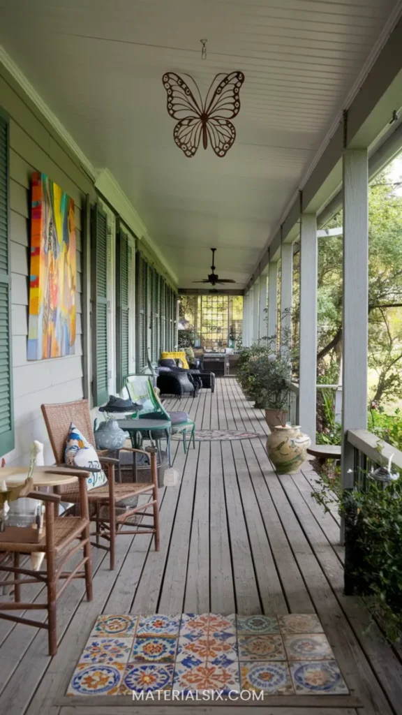 20 Long Front Porch Decorating Ideas for Better Curb Appeal - MaterialSix