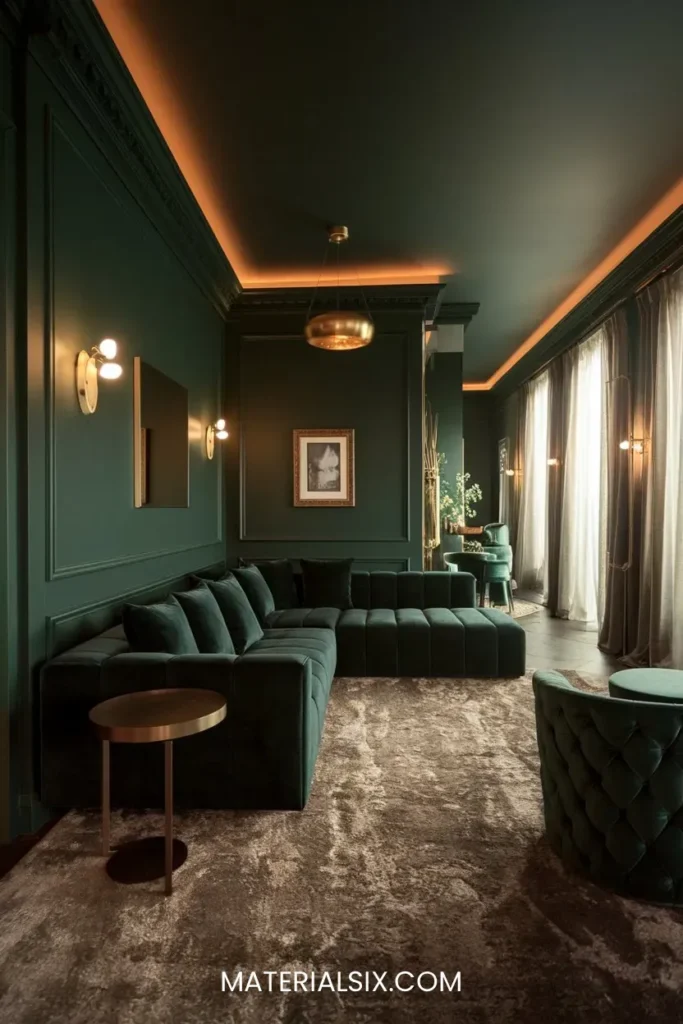 35 Stunning Dark Green Living Room Ideas for a Bold and Cozy Space ...