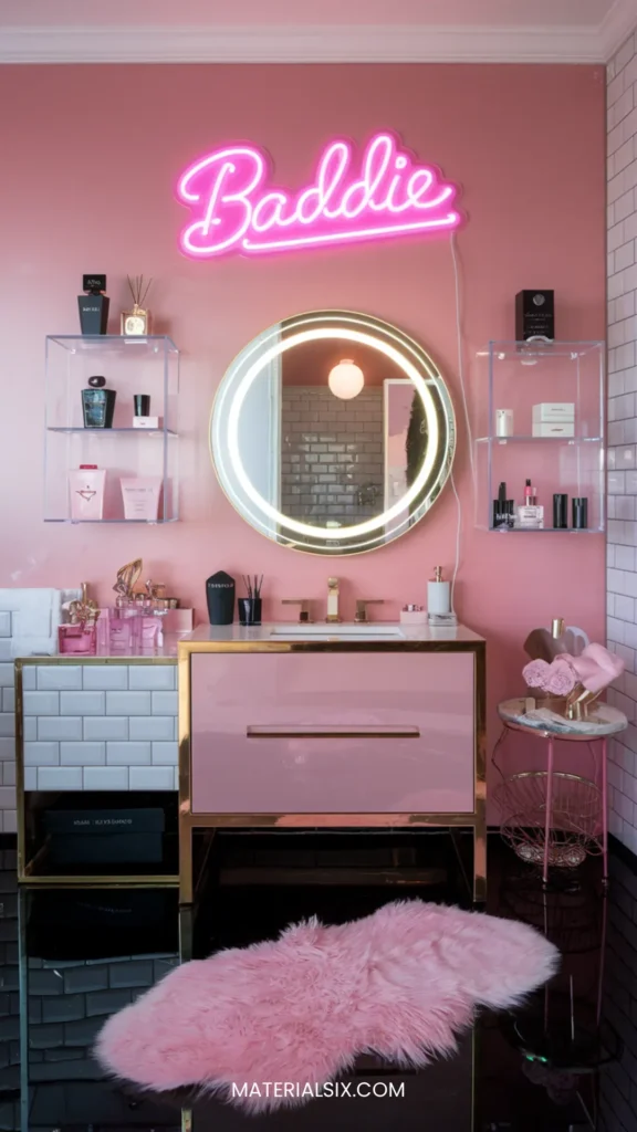 50 Stunning Girly Bathroom Designs That Feel Cute and Chic - MaterialSix