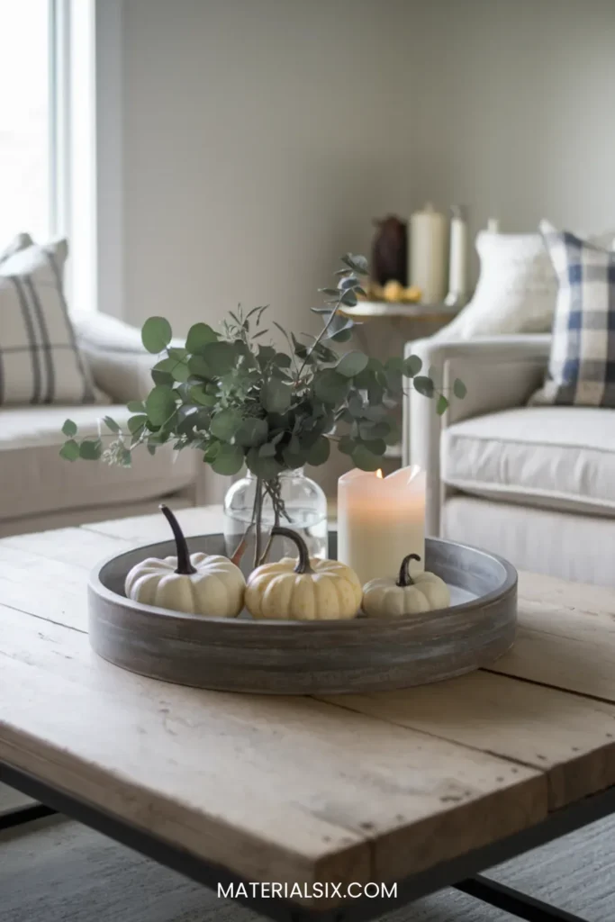 17 Quick Fall Coffee Table Decor Ideas for a Cozy Living Room - MaterialSix