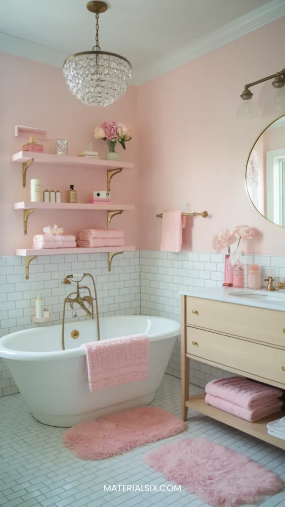 50 Stunning Girly Bathroom Designs That Feel Cute and Chic - MaterialSix