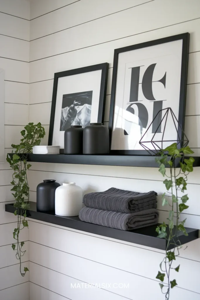 30 Bathroom Shelf Decor Ideas That Combine Style and Storage - MaterialSix