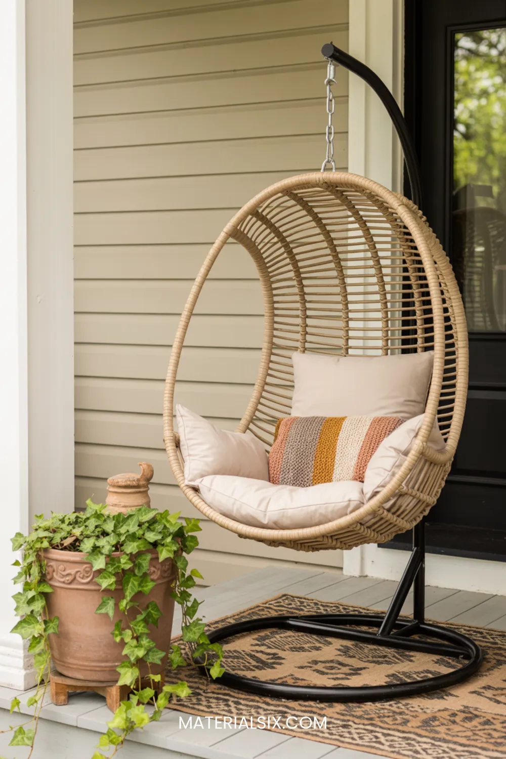 12 Cozy Small Front Porch Seating Ideas for Relaxing Outdoors - MaterialSix