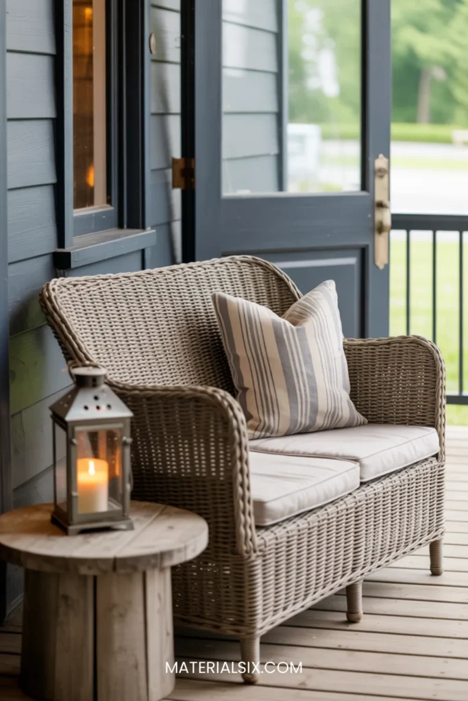 12 Cozy Small Front Porch Seating Ideas for Relaxing Outdoors - MaterialSix