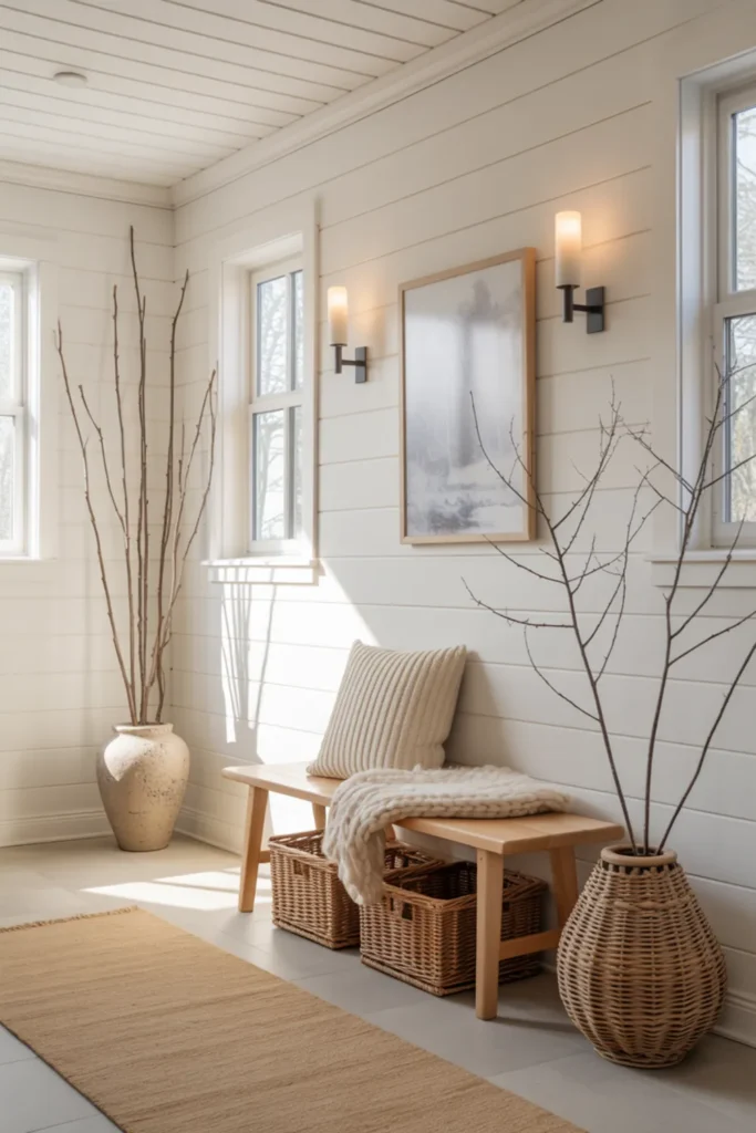 21 Winter Entryway Decor Ideas to Make Your Home Feel Warm - MaterialSix