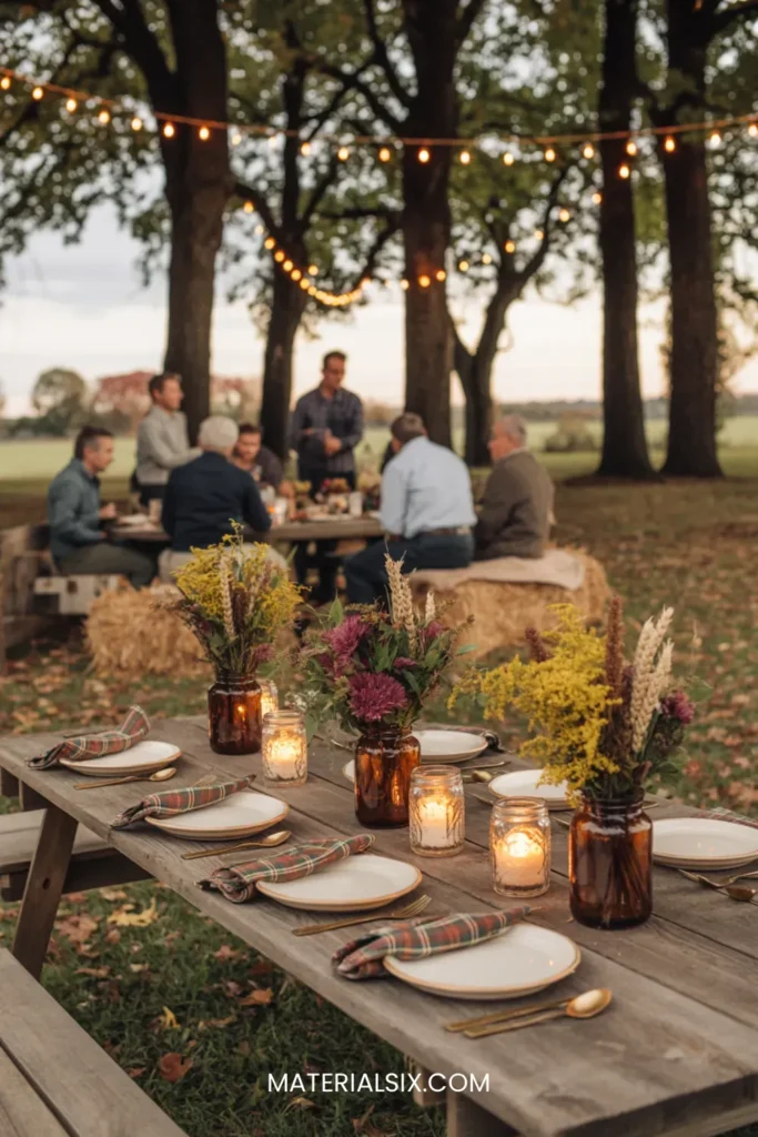 25 Stunning Thanksgiving Outdoor Dinner Table Ideas for a Cozy ...