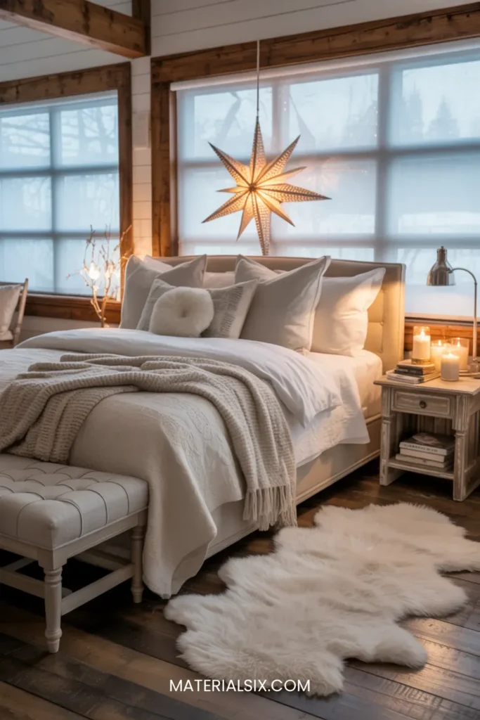30 Dreamy Winter Bedroom Ideas for a Soft, Relaxing Retreat - MaterialSix