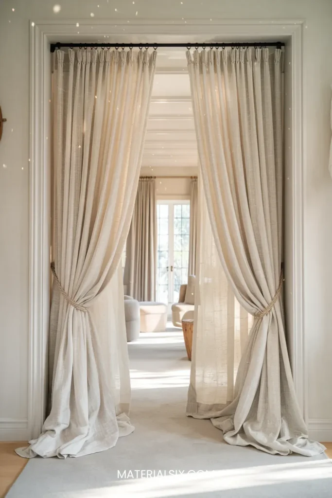 35 Doorway Curtain Ideas That Make Any Room Feel More Private and ...