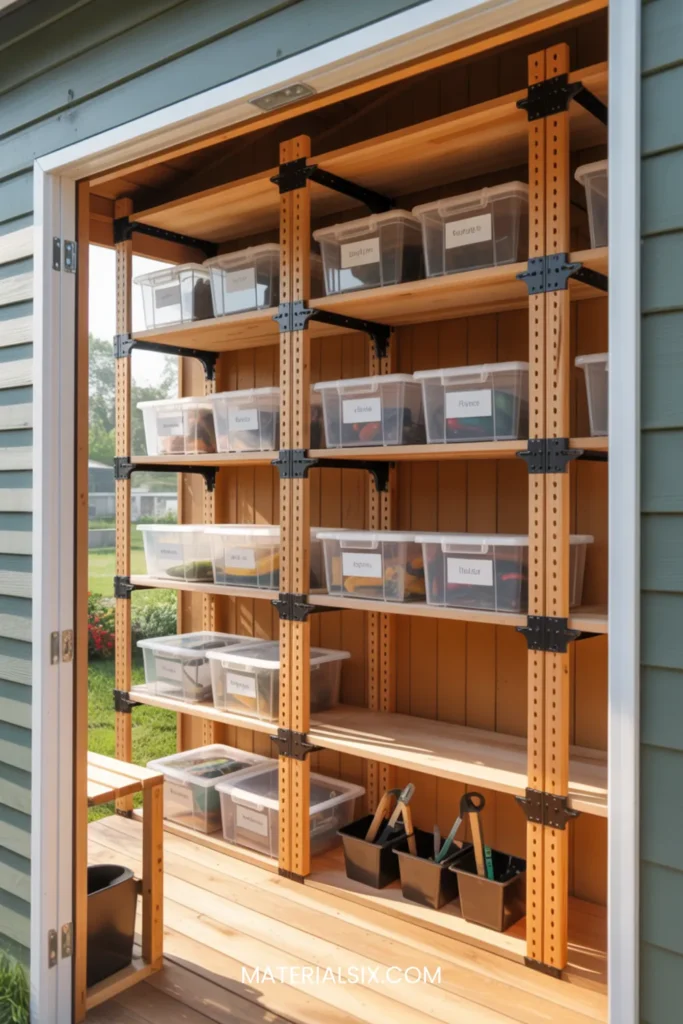30 Smart Shed Shelving Ideas to Maximize Storage Shed Organization ...