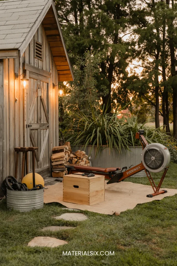 30 Home Gym Shed Ideas for a Clean, Motivating Workout Space - MaterialSix