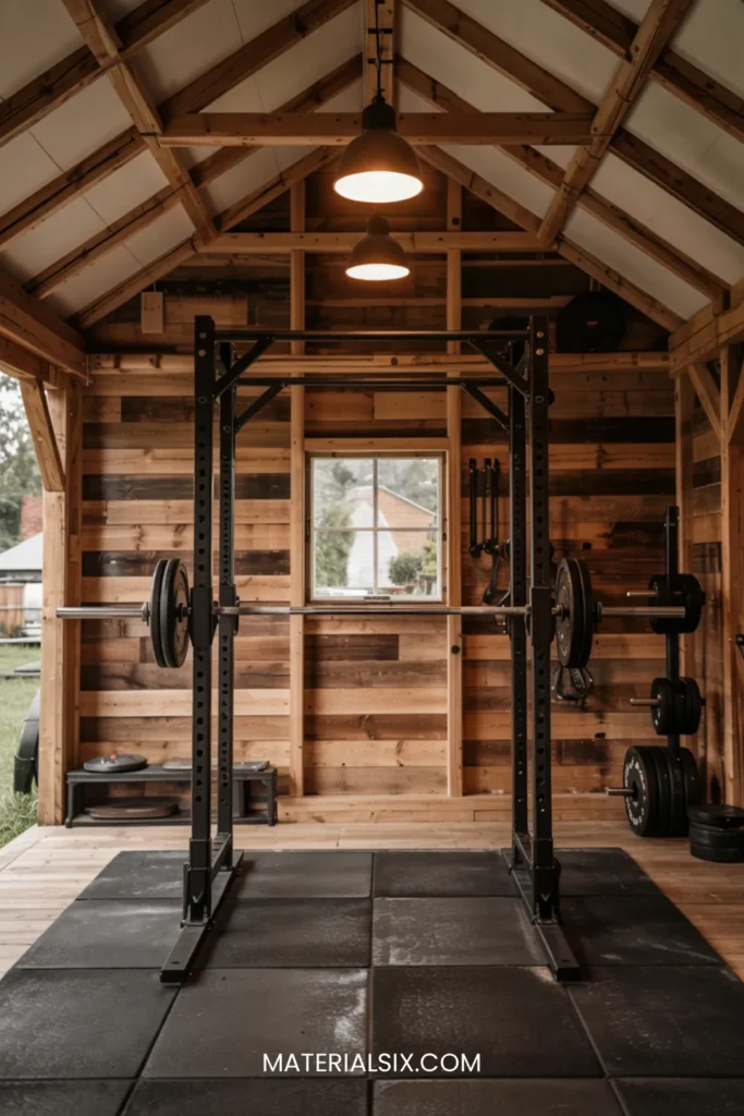 30 Home Gym Shed Ideas for a Clean, Motivating Workout Space - MaterialSix