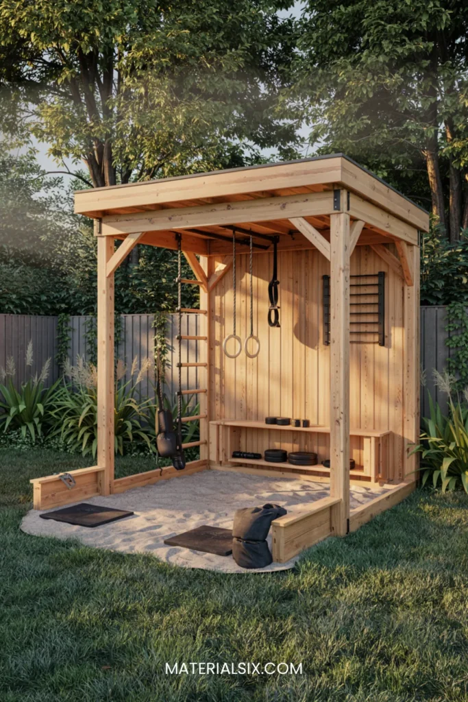 30 Home Gym Shed Ideas for a Clean, Motivating Workout Space - MaterialSix