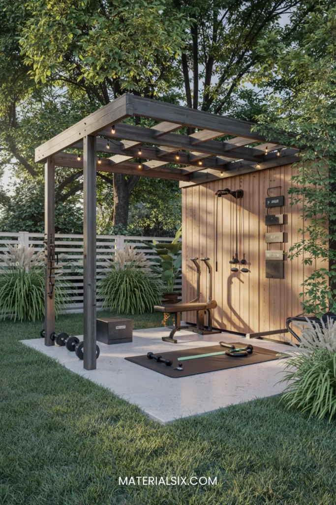30 Home Gym Shed Ideas for a Clean, Motivating Workout Space - MaterialSix